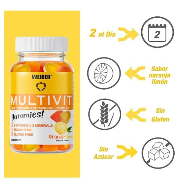 Multivit Up 80 gominolas Weider