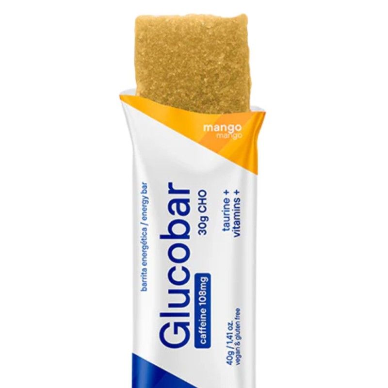 Nutrinovex Glucobar Mango con cafeína | Barritas energéticas